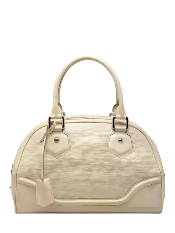 LOUIS VUITTON 2008 Epi Bowling Montaigne Pm Handbag - White