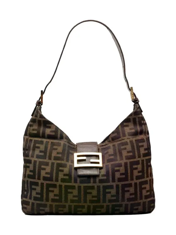 Fendi Zucca Canvas Shoulder Bag - Brown