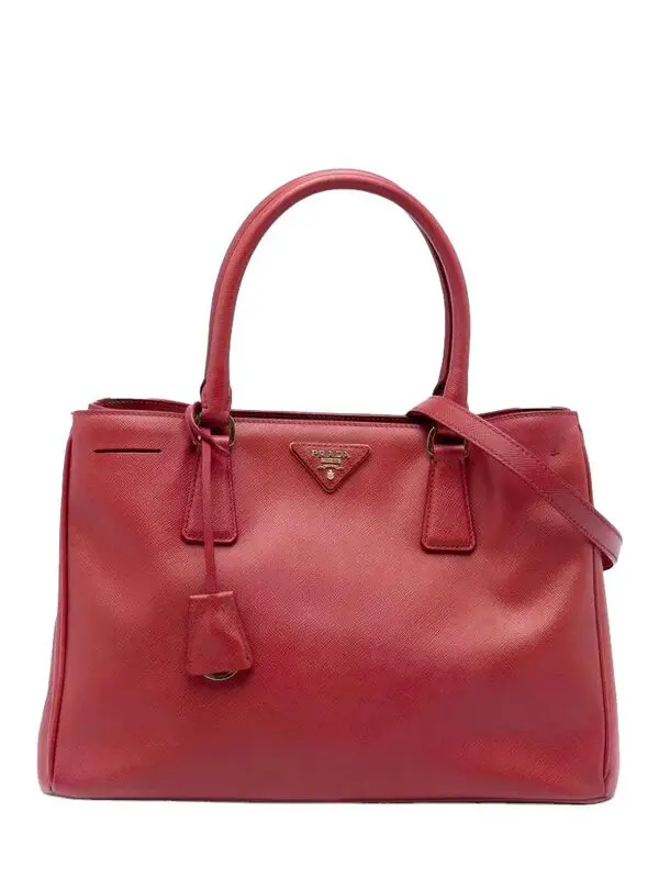 Prada Medium Saffiano Lux Galleria Satchel - Red