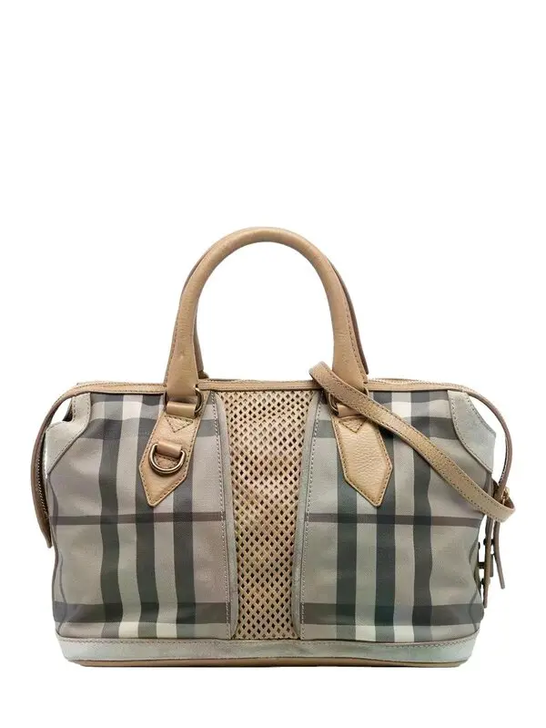 Burberry 2000-2017 Smoke Check Gilmoure Satchel - Grey
