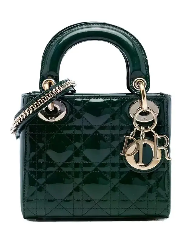 Dior 2018 Mini Cannage Lady Satchel - Green