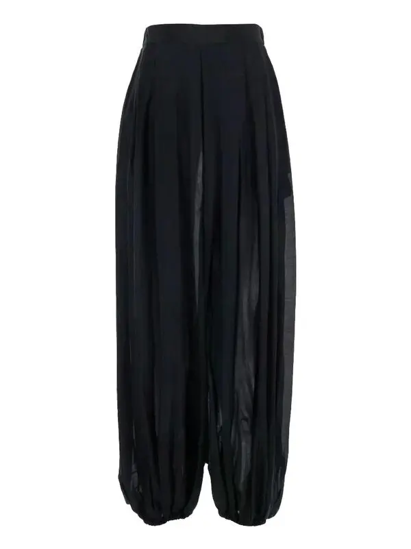 SEMICOUTURE High-waisted Balloon Leg Trousers - Black