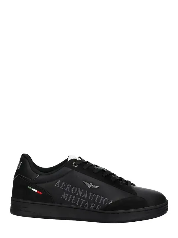AERONAUTICA MILITARE Lace-up Suede Sneakers - Black