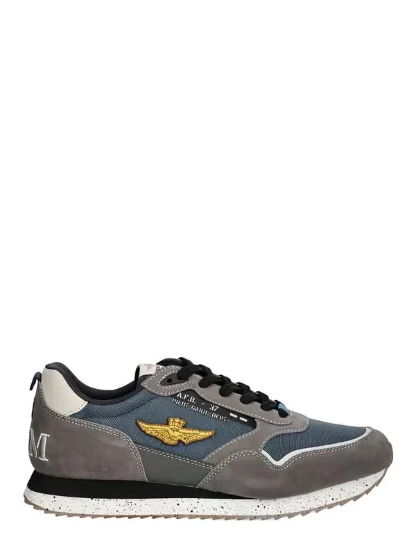 AERONAUTICA MILITARE Logo Patch Sneakers - Grey