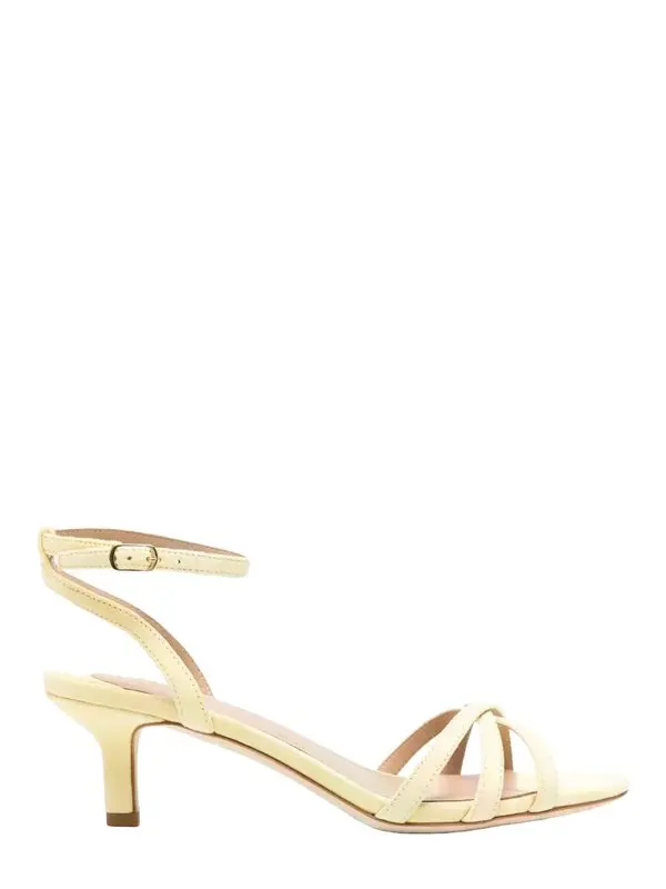 Ralph Lauren Kendyl Crossover-strap Suede Sandals - Yellow