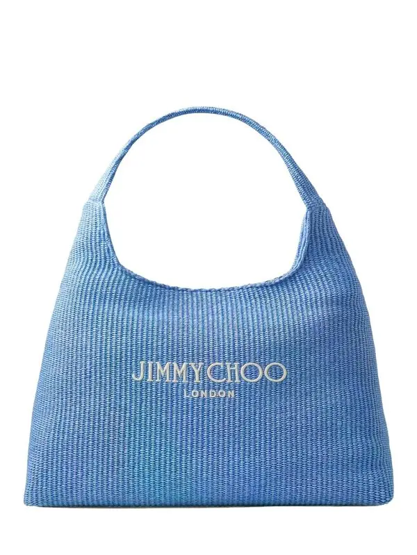 JIMMY CHOO Hobo Shoulder Bag With Logo Lettering - Blue