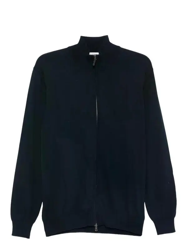 KANGRA Zip Cardigan - Blue