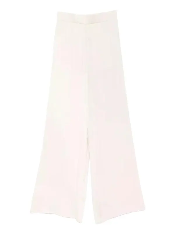 Patrizia Pepe Elastic-waist Wide-leg Pants - Neutrals