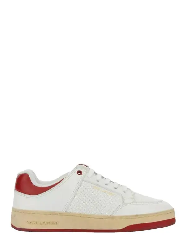 Saint Laurent Sl/61 Low-top Leather Sneakers - White