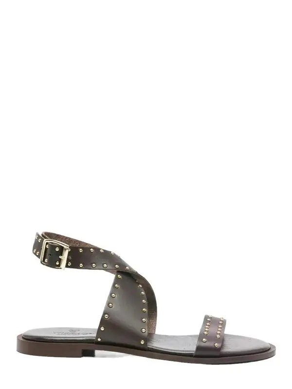 THERA'S Studded Criss-cross Sandals - Brown