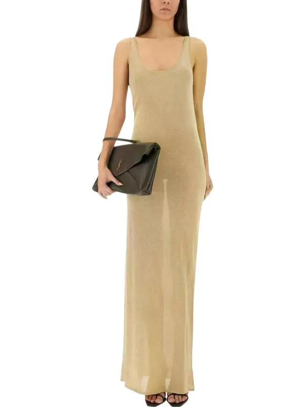 Saint Laurent Knit Sleeveless Dress - Neutrals