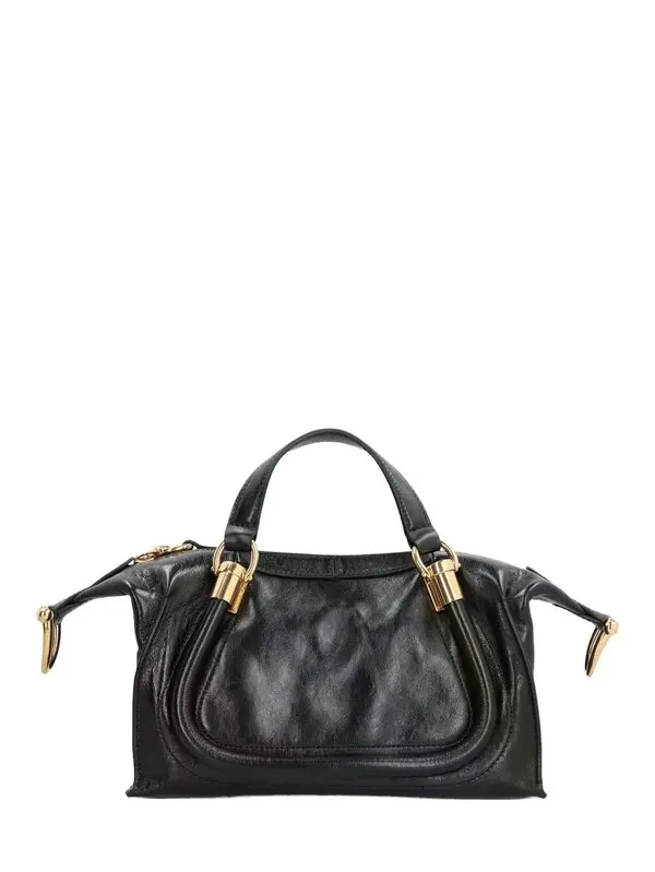 Chloé Small Paraty 24 Leather Tote Bag - Black