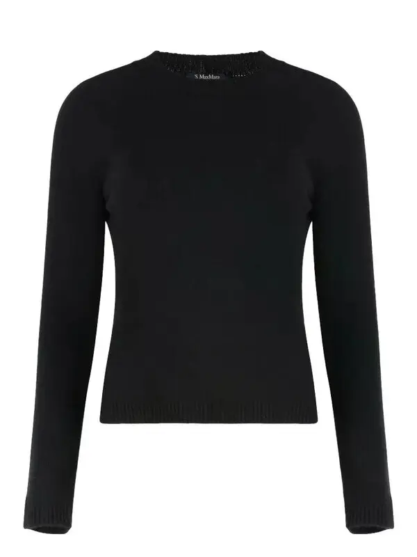 Max Mara Damasco Crew Neck Sweater - Black