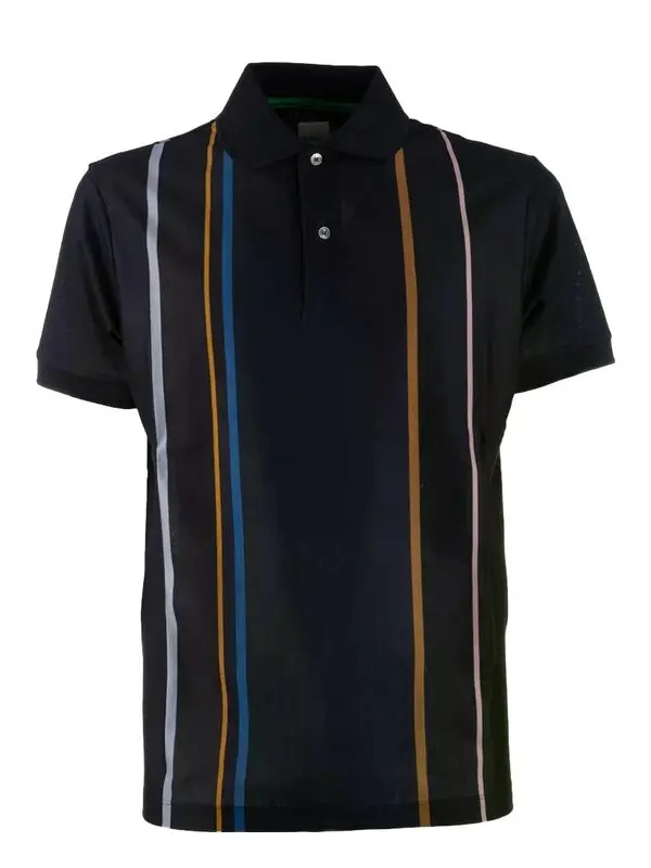 Paul Smith Striped Polo Shirt - Blue