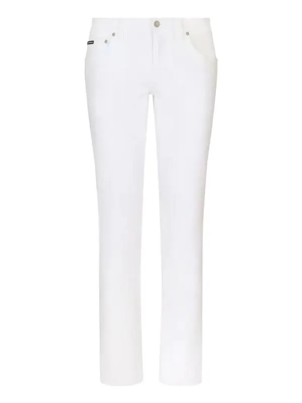 Dolce & Gabbana Skinny Stretch Jeans - White