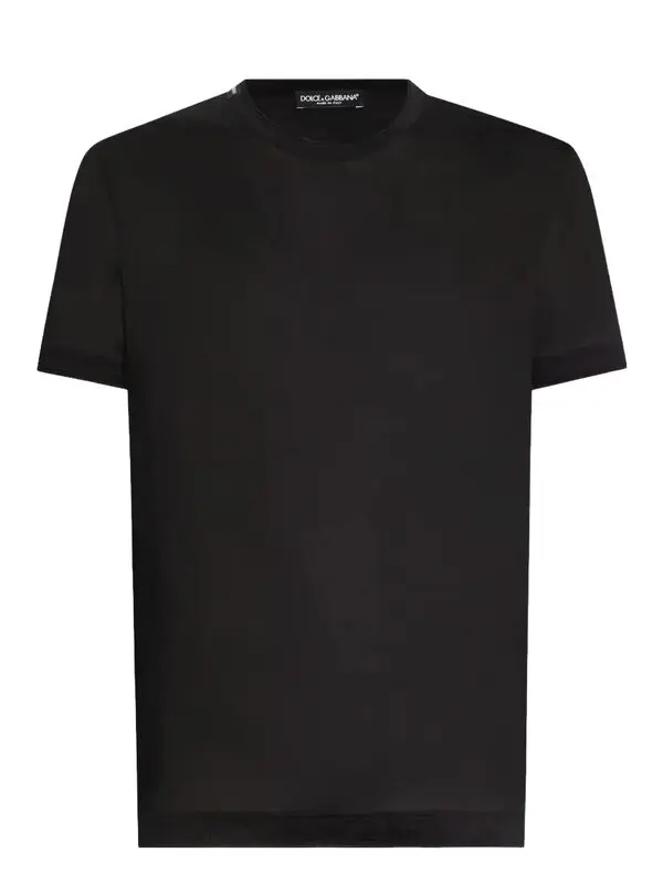 Dolce & Gabbana T-shirt In Melange Jersey - Black