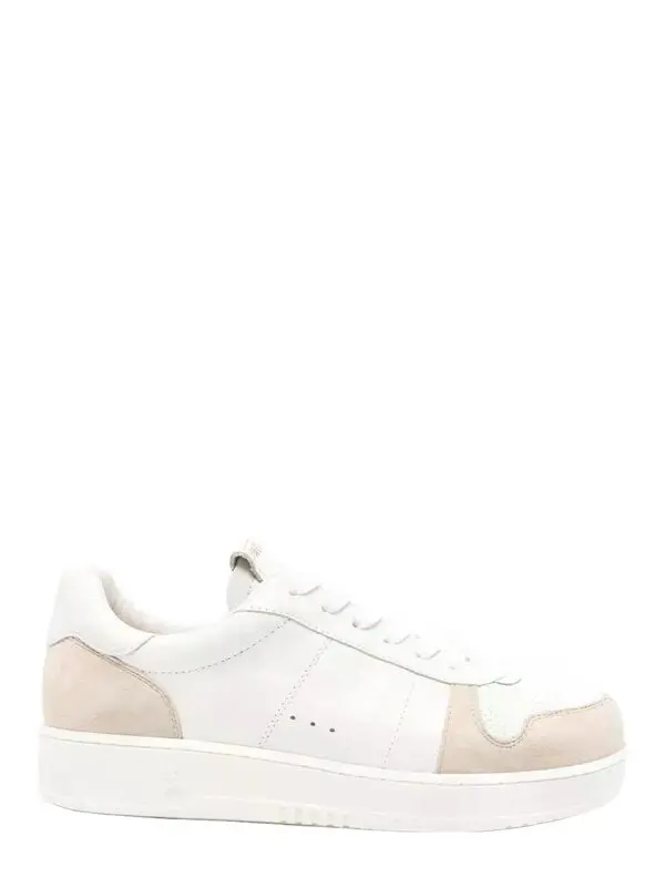 Patrizia Pepe Suede-panelled Leather Sneakers - White