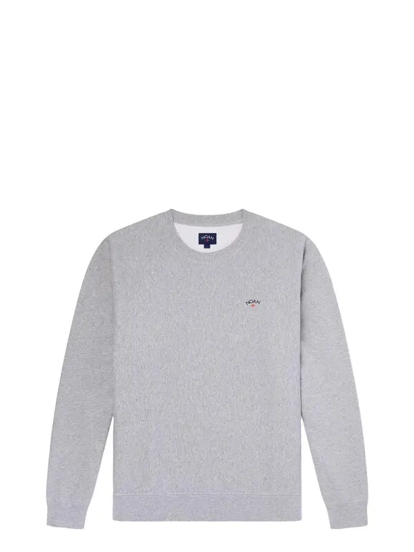 NOAH Logo-embroidered Cotton-jersey Sweatshirt - Gray