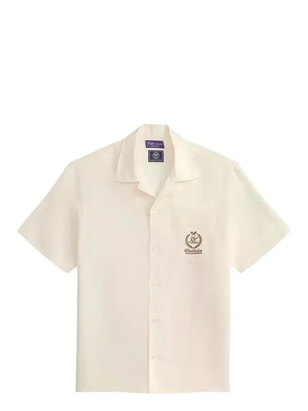 Ralph Lauren Purple Label Archer Ss Spt Logo Pocket Shirt - Neutrals