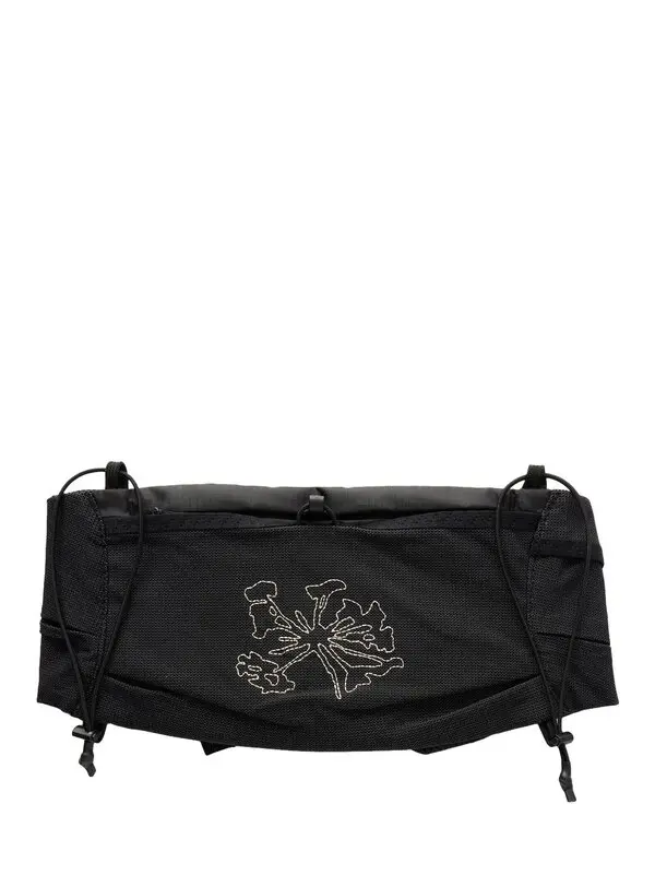 PORTAL Borders Embroidered Ripstop-trimmed Mesh Belt Bag - Black