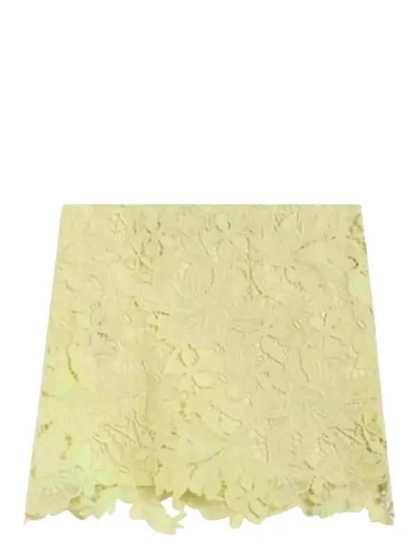 Sportmax Floral Lace Skirt - Yellow