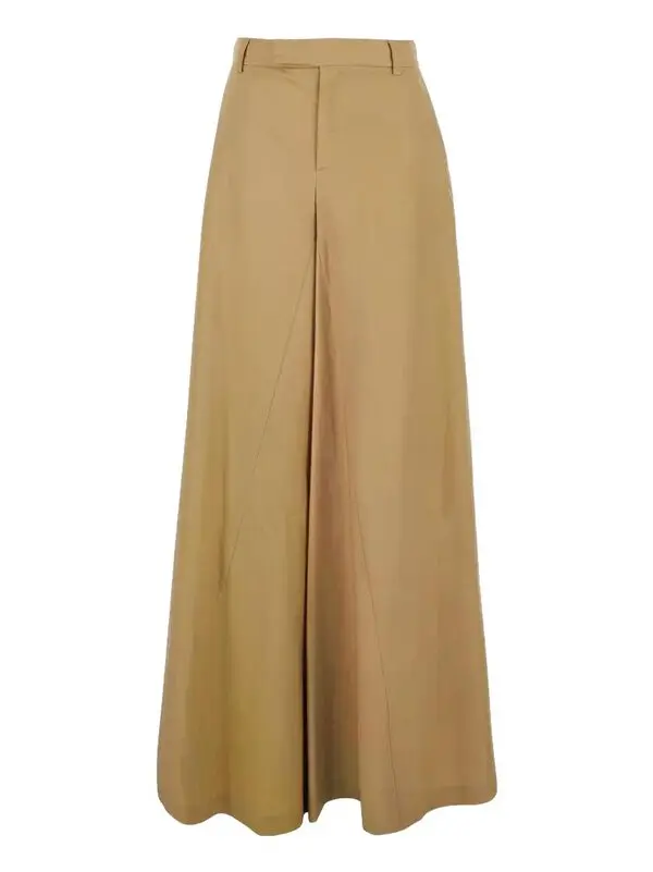 Federica Tosi Cotton Palazzo Trousers - Neutrals