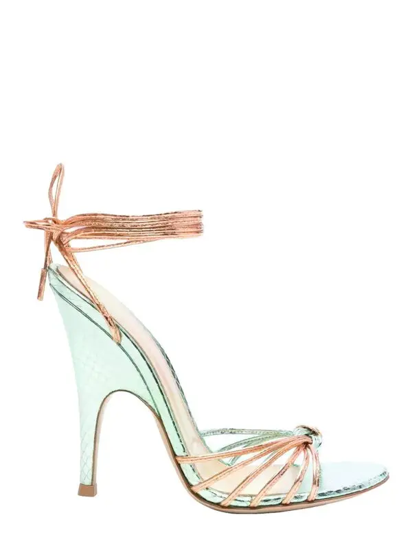 GIANVITO ROSSI Ricaye Round-toe Sandals - Green