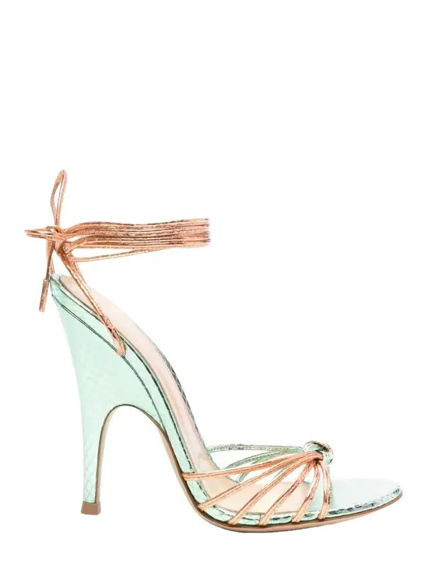 GIANVITO ROSSI Ricaye Round-toe Sandals - Green