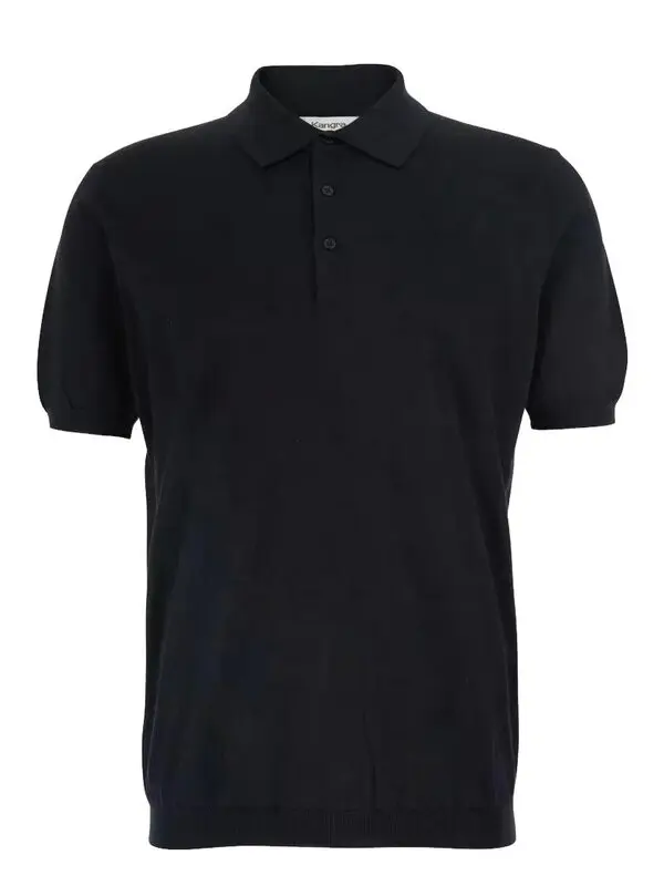 KANGRA Short Sleeve Polo Shirt - Black