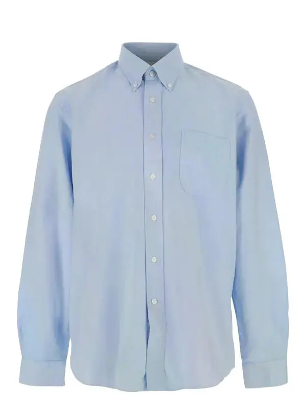 SEBAGO Oxford Button-down Chest-pocket Cotton Shirt - Blue