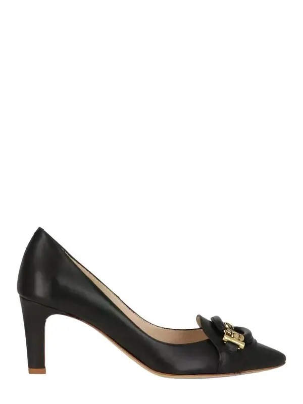 TOD'S Buckle Leather Pumps - Black
