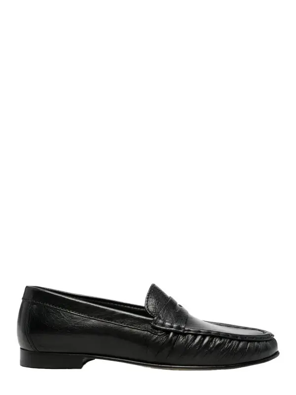 POEVE Leather Loafers - Black