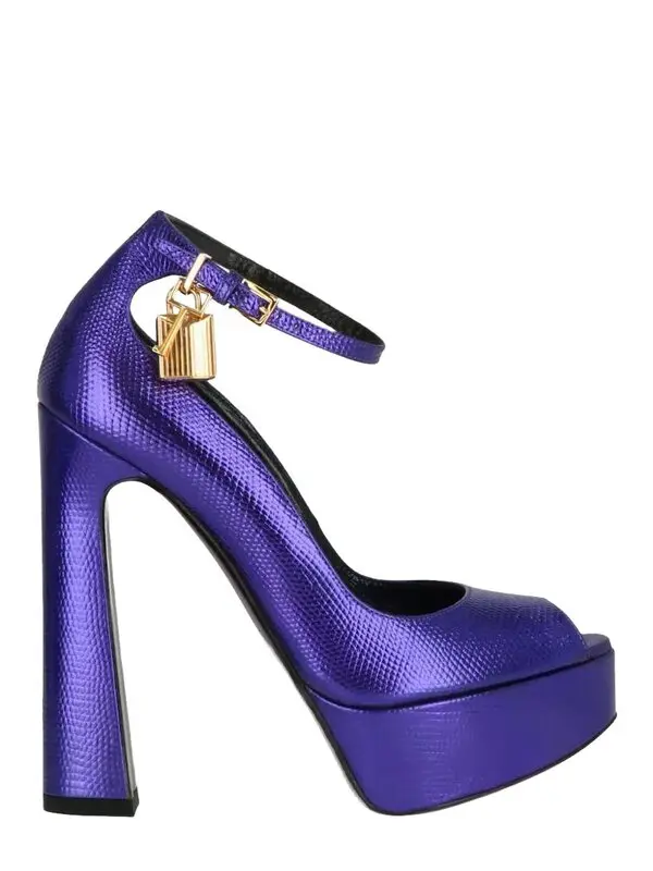 TOM FORD Platform Padlock Sandals - Purple