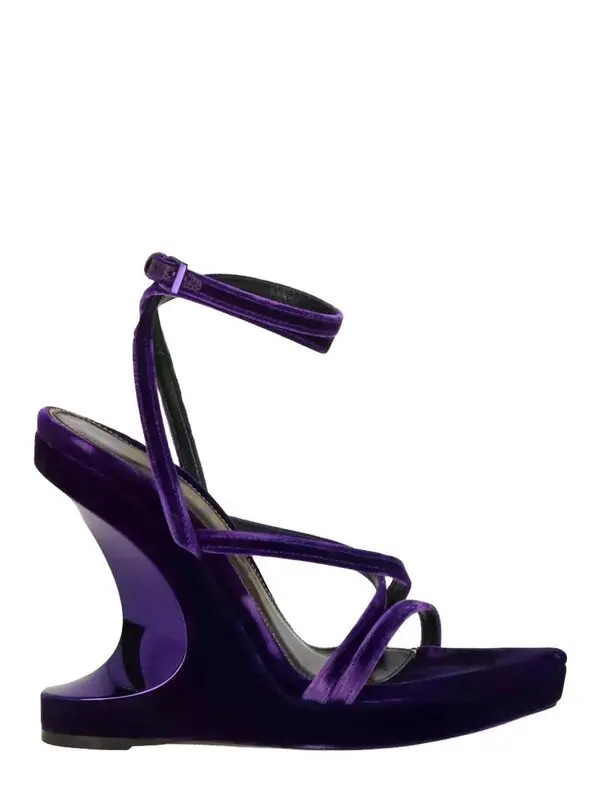 TOM FORD Wraparound Strap Platform Sandals - Purple