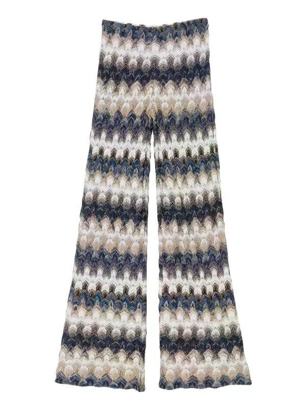 Missoni Zig Zag-pattern Trousers - Blue