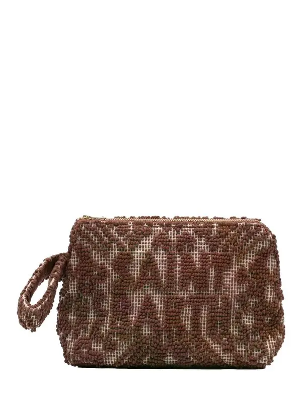 MC2 SAINT BARTH Geometric-patterned Clutch - Brown