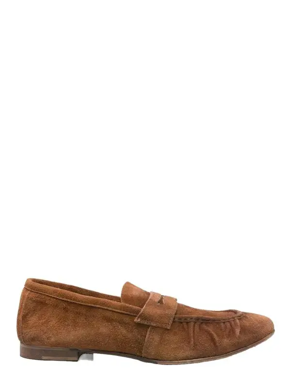 FRATELLI RENNELLA Suede Penny Loafers - Brown
