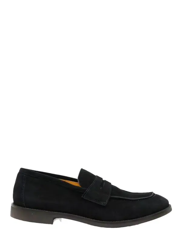 FRATELLI RENNELLA Suede Penny Loafers - Black