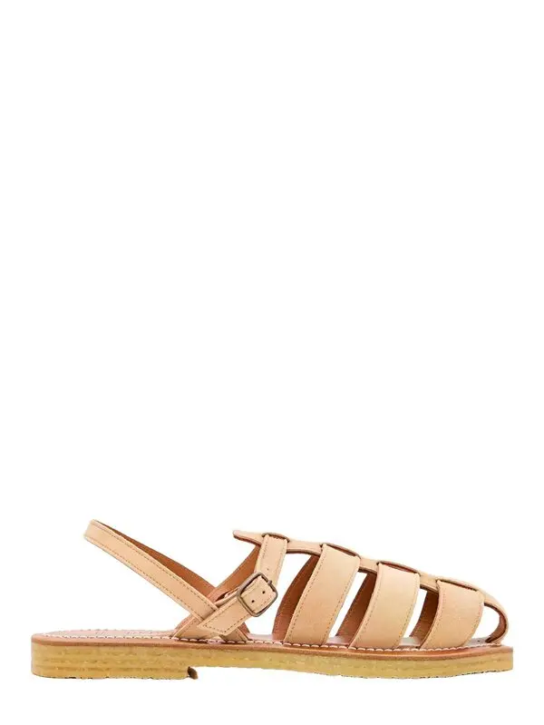 K.JACQUES Strappy Flat Sandals - Neutrals