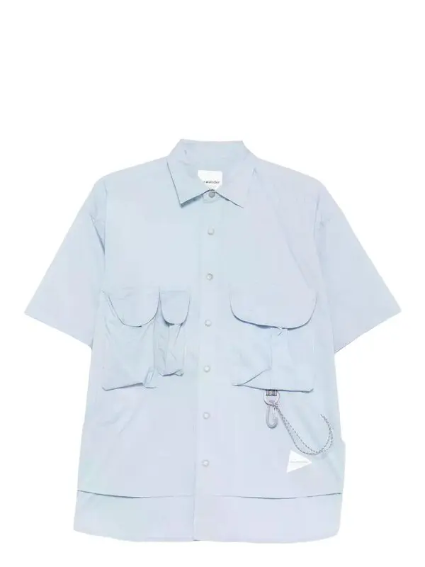 AND WANDER Pocket Shirt - Blue