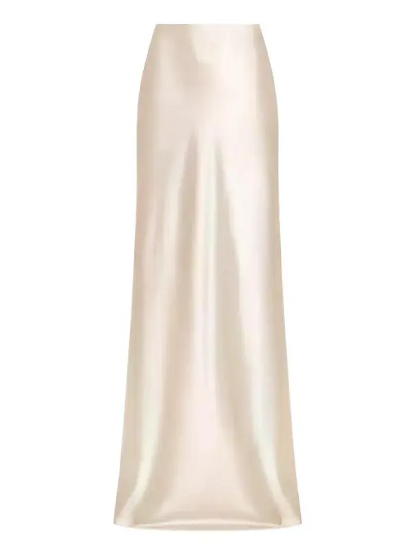 ALEXIA & ANTONIA Bias-cut Maxi Skirt - Neutrals