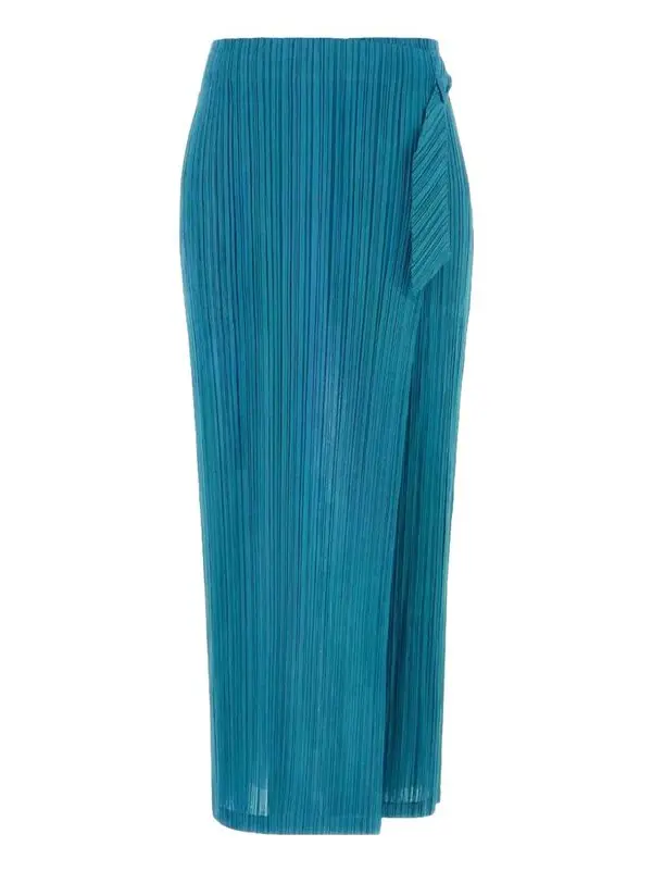 Issey Miyake Pleated Wrap Trousers - Blue