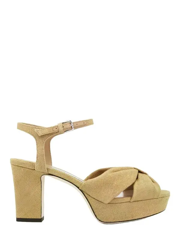 JIMMY CHOO 80mm Heloise Sandals - Neutrals