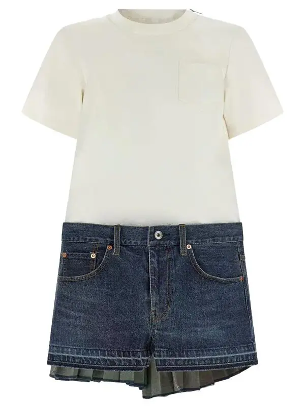 Sacai Denim Dress - White