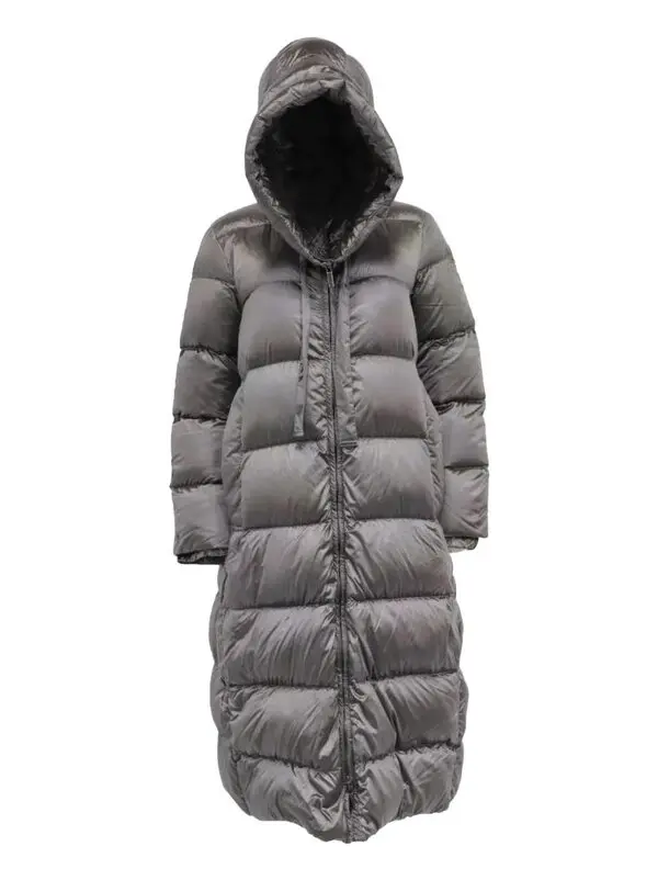 Max Mara Hooded Down Coat - Grey
