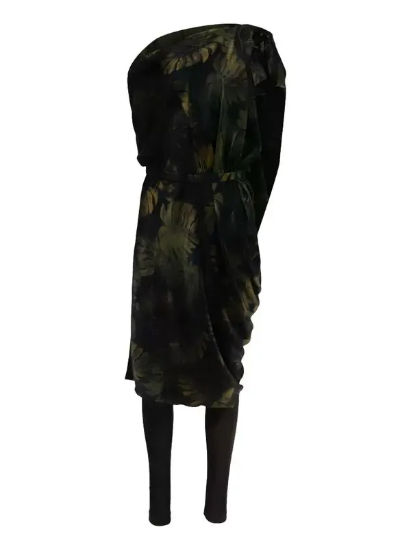 LANVIN Palm Leaf Print Dress And Leggings Set - Black