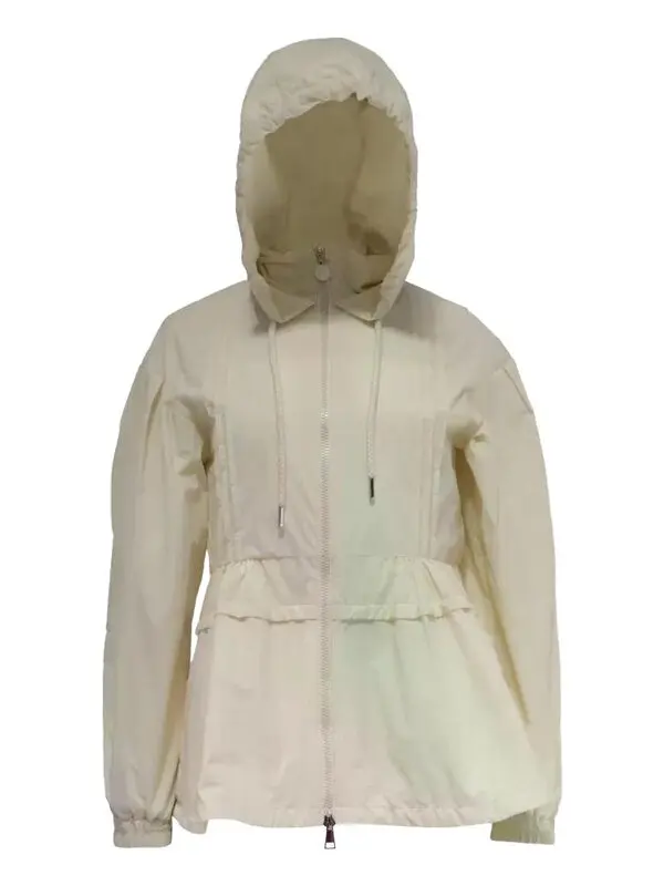 Moncler Pintuck Hooded Jacket - Neutrals