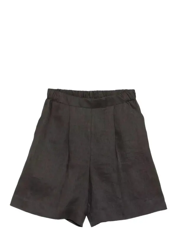 WHYCI Elasticated Waistband Shorts - Brown