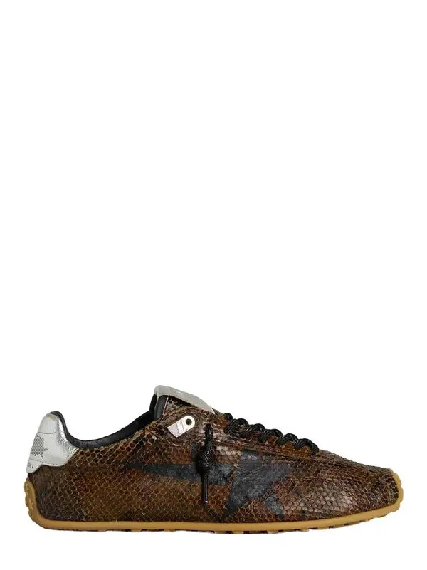 GOLDEN GOOSE Marathon Speed Embossed-leather Sneakers - Brown