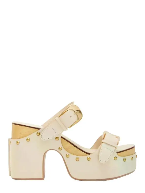 Zimmermann Alight Buckle Embellished Heeled Sandals - Neutrals